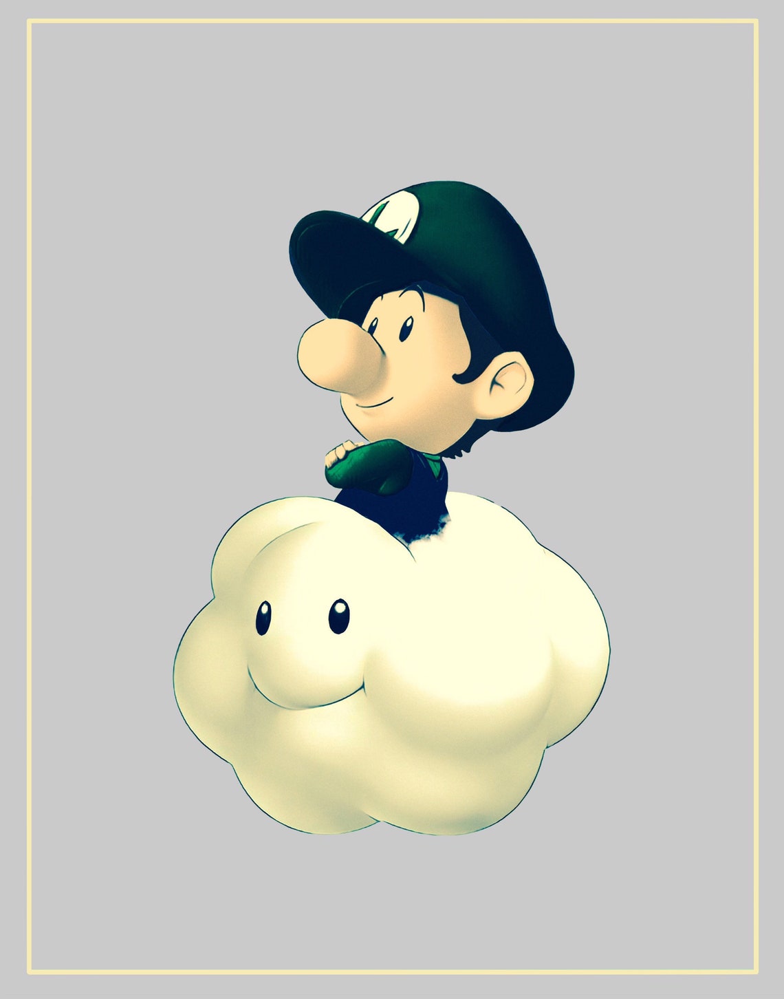 Set of 4 Baby Mario Luigi Peach and Daisy digital prints | Etsy