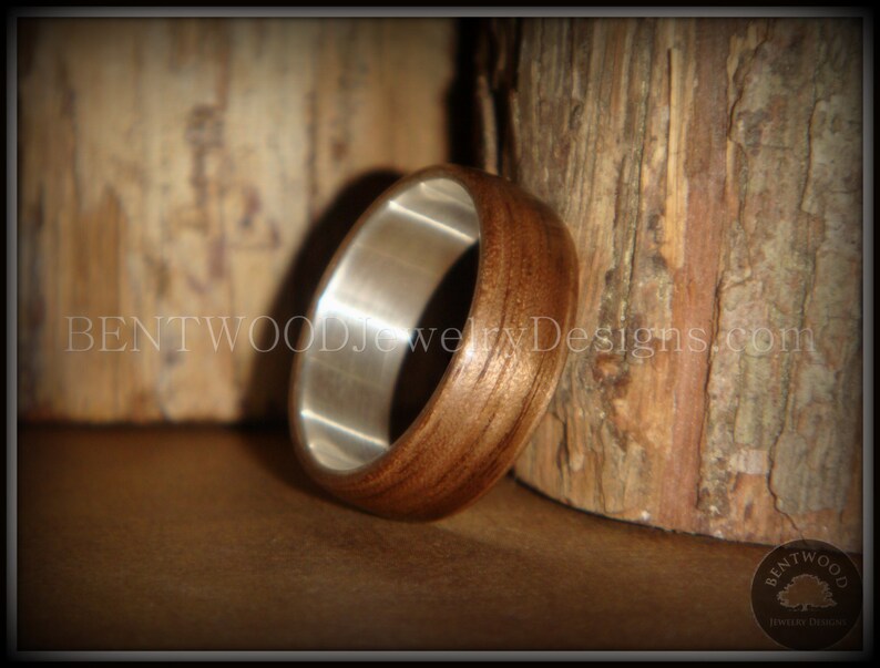 Bentwood Ring American Walnut Handmade Wood Ring With Wide - Etsy