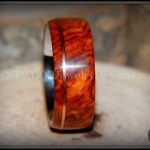 Bentwood Ring - "rarity" Amboyna Burl Wood Ring With Surgical Grade ...