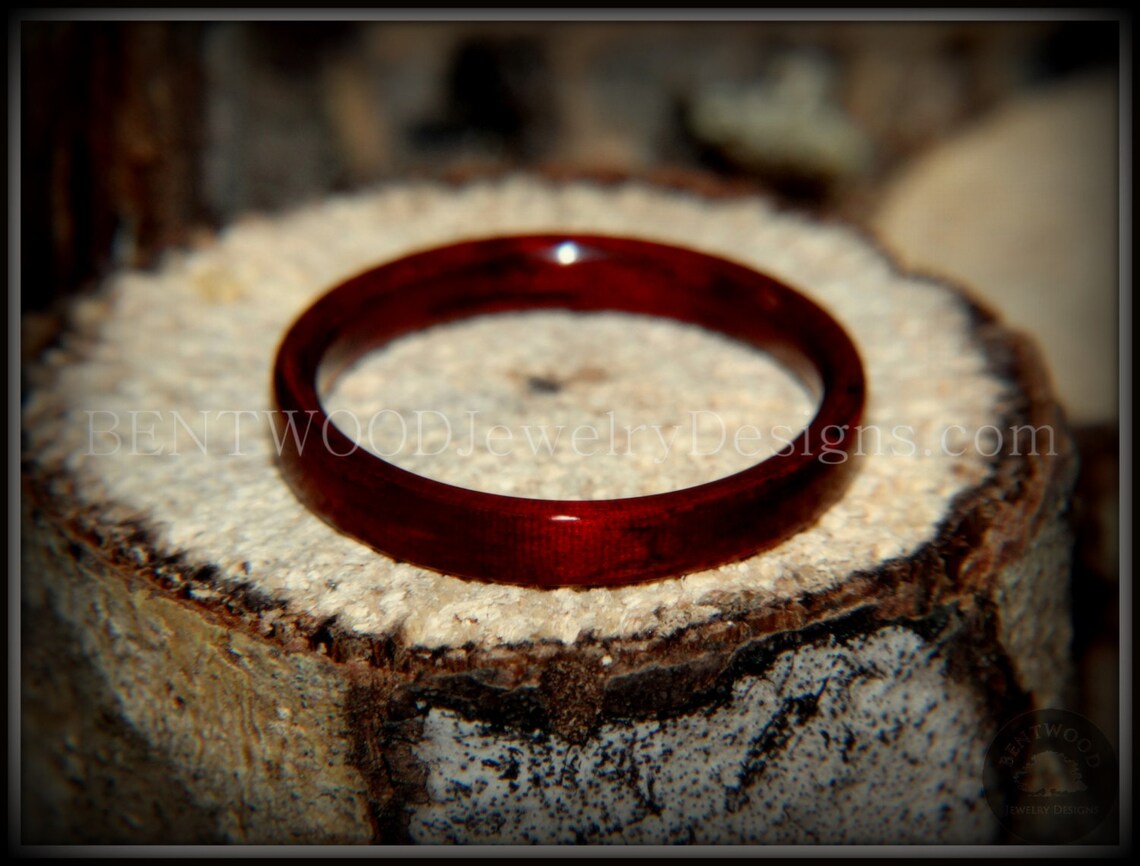 Bentwood Ring Vermillion Bloodwood Classic | Etsy