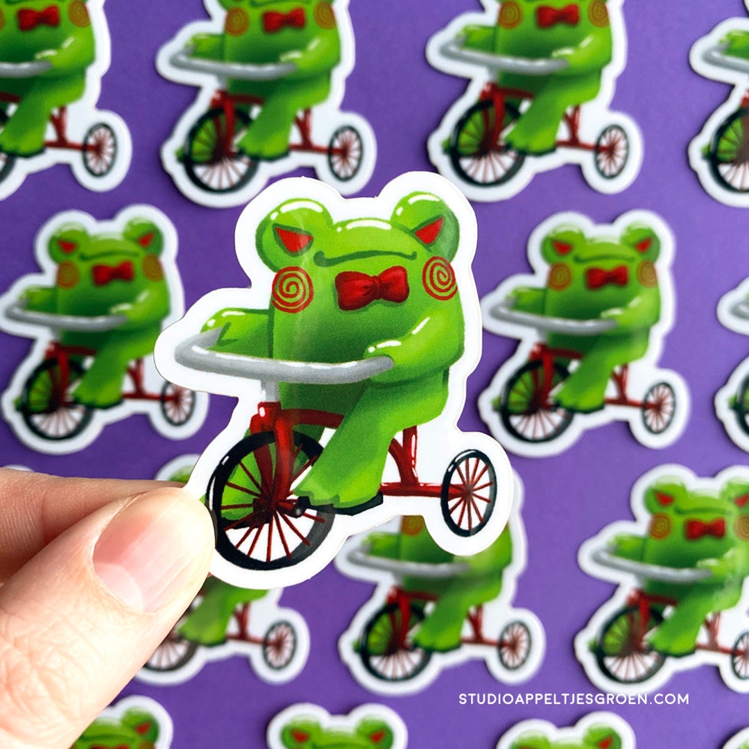 Scary Tricycle Frog Vinyl Sticker Halloween Horror Movie Sticker 1.5 X ...