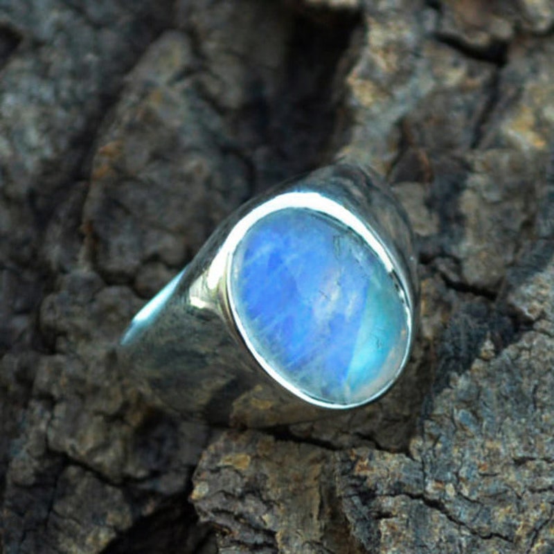 Mens Moonstone Ring - Etsy