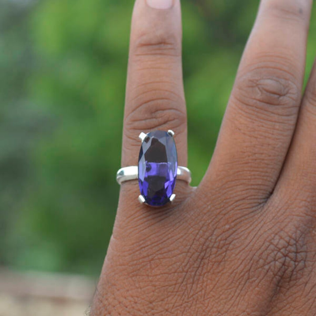 Purple Quartz Ring, 925 Sterling Silver Prong Set Ring,quartz Ring ...
