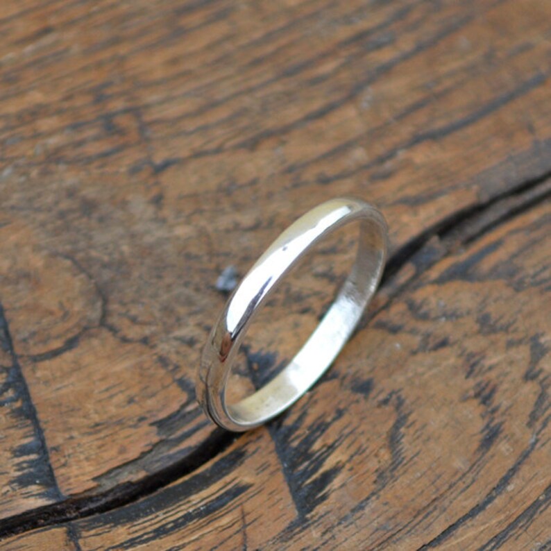Band Ring Plane Silver Band Ring Smooth Sterling Silver - Etsy