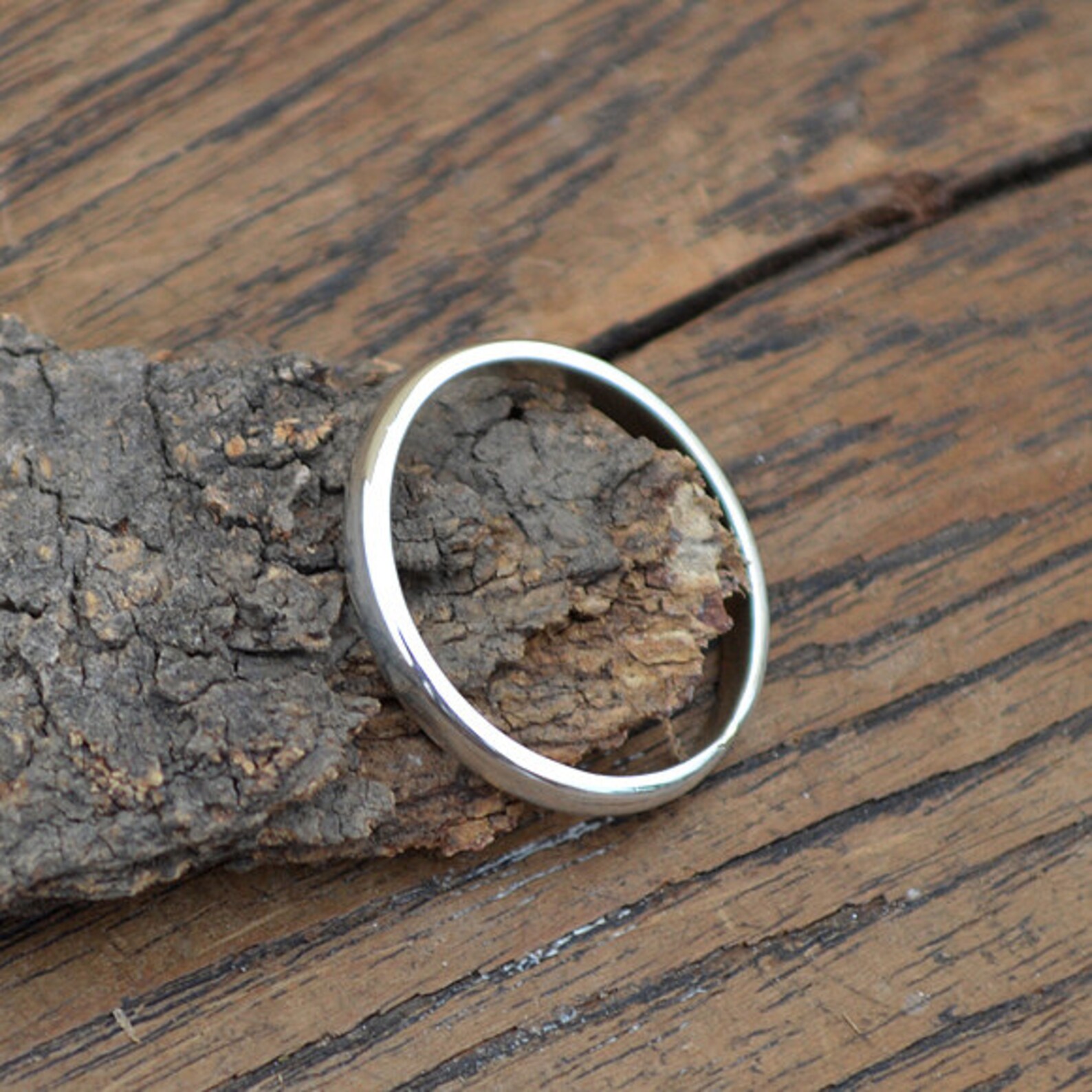 Band Ring Plane Silver Band Ring Smooth Sterling Silver - Etsy