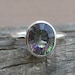 Midnight Rainbow Quartz Ring, Bezel Set Ring, 925 Sterling Silver Ring ...