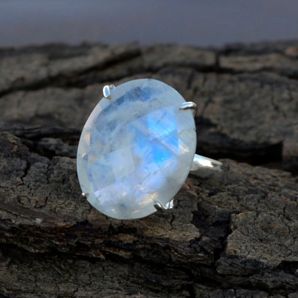 Large Moonstone Ring - Etsy