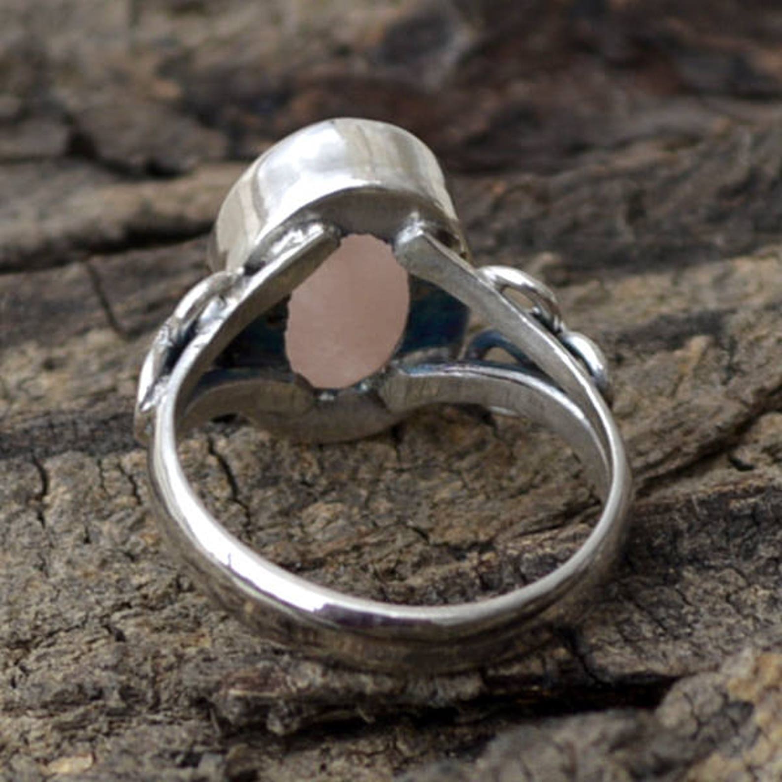 Natural Rose Quartz Gemstone Ring Quartz Ring 925 Sterling - Etsy