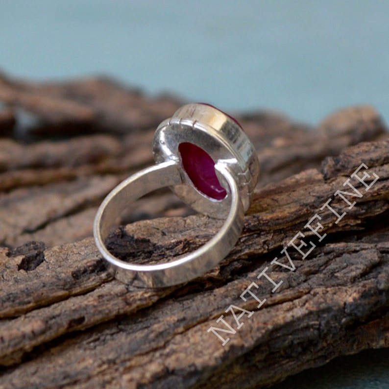 Ruby Gemstone Ring Pigeon Blood Ring 925 Sterling Silver | Etsy