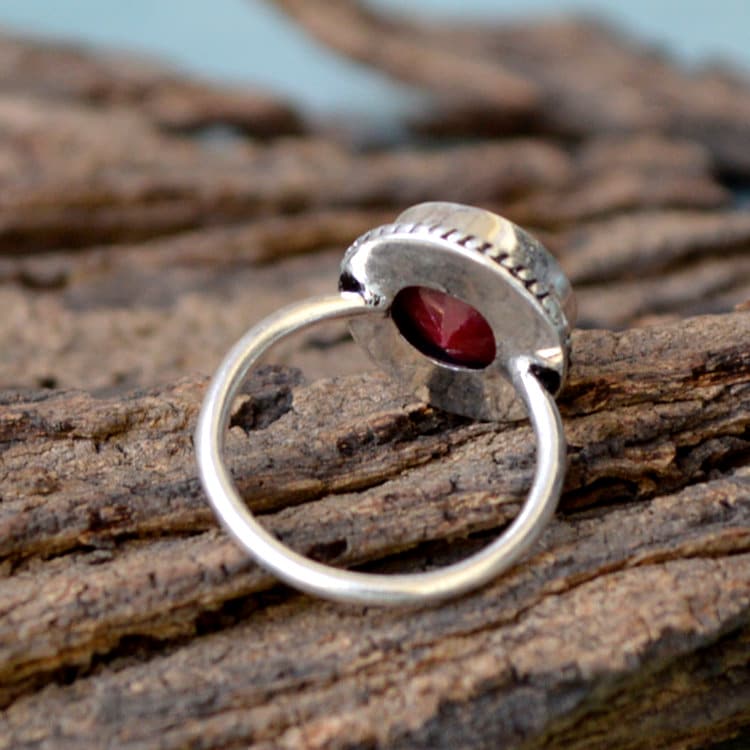 Ruby Gemstone Ring Bezel Setting Statement Ring 925 Sterling - Etsy