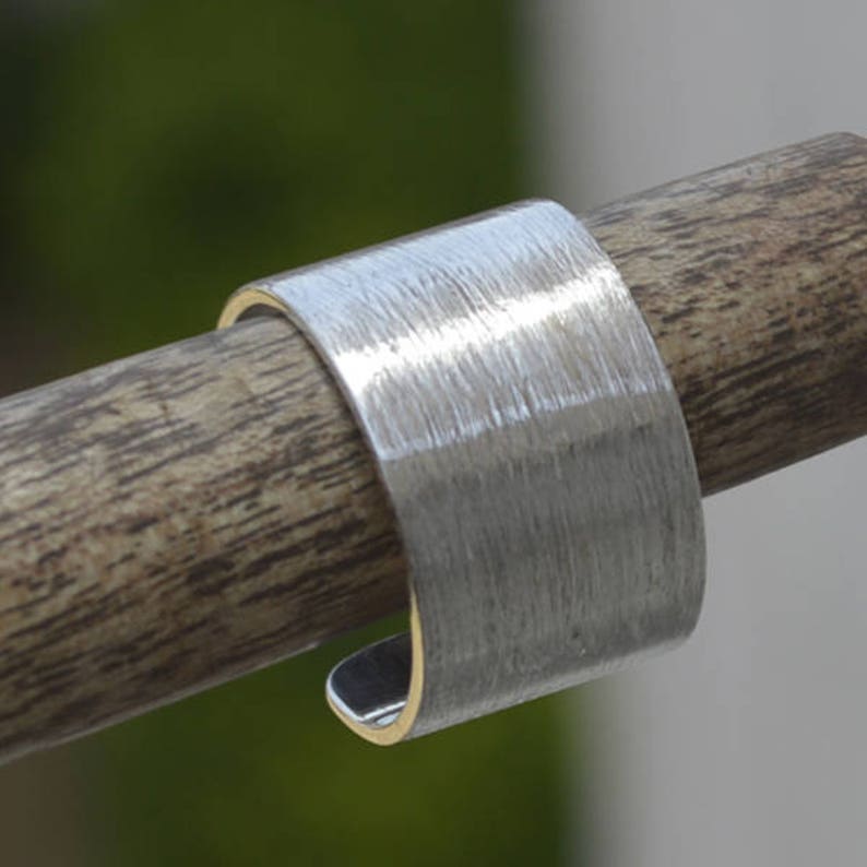 15mm Wide 925 Sterling Silver Ring Matte Finish Ring Comfort - Etsy