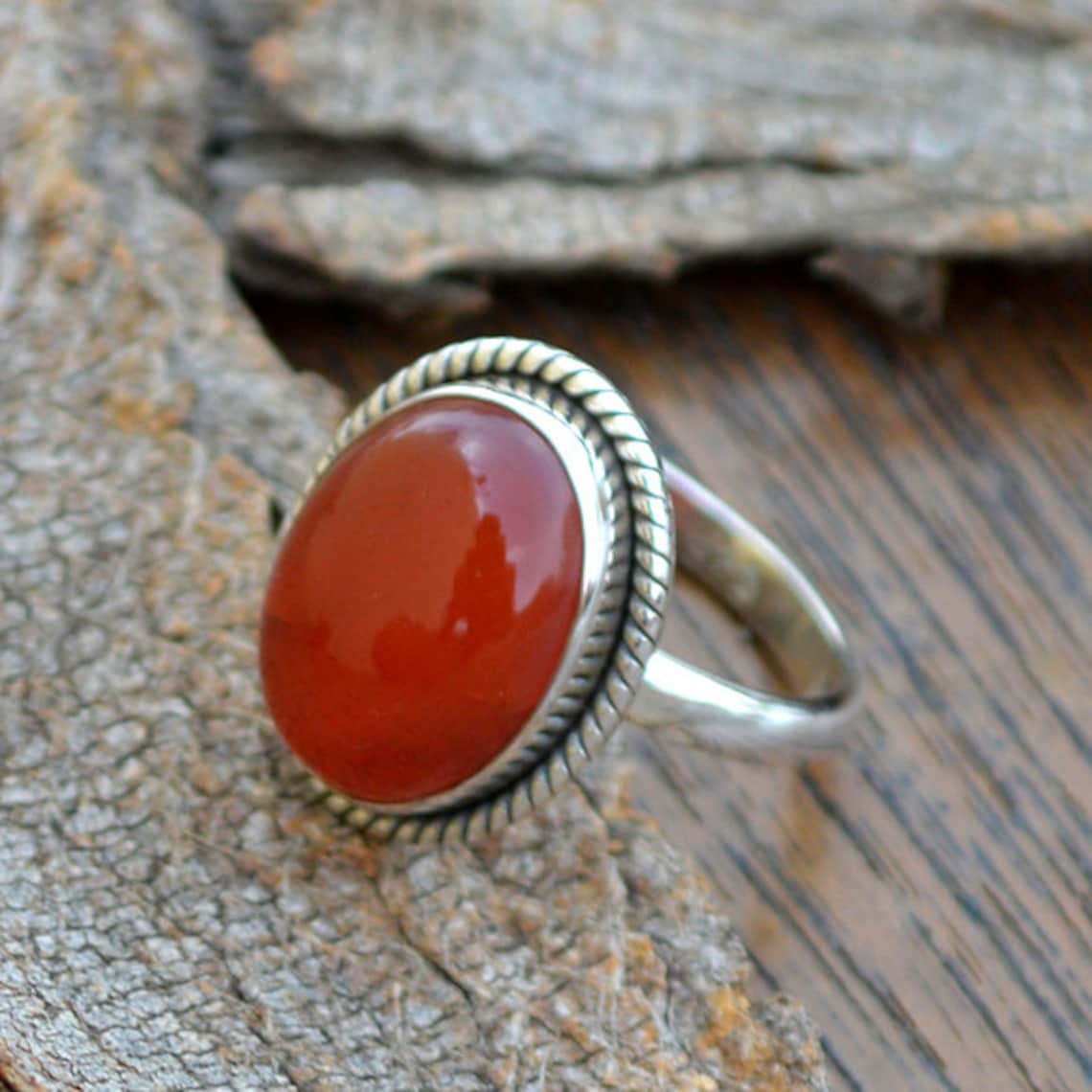 Red Onyx Ring Onyx Gemstone Ring Red Onyx Silver Ring Red - Etsy