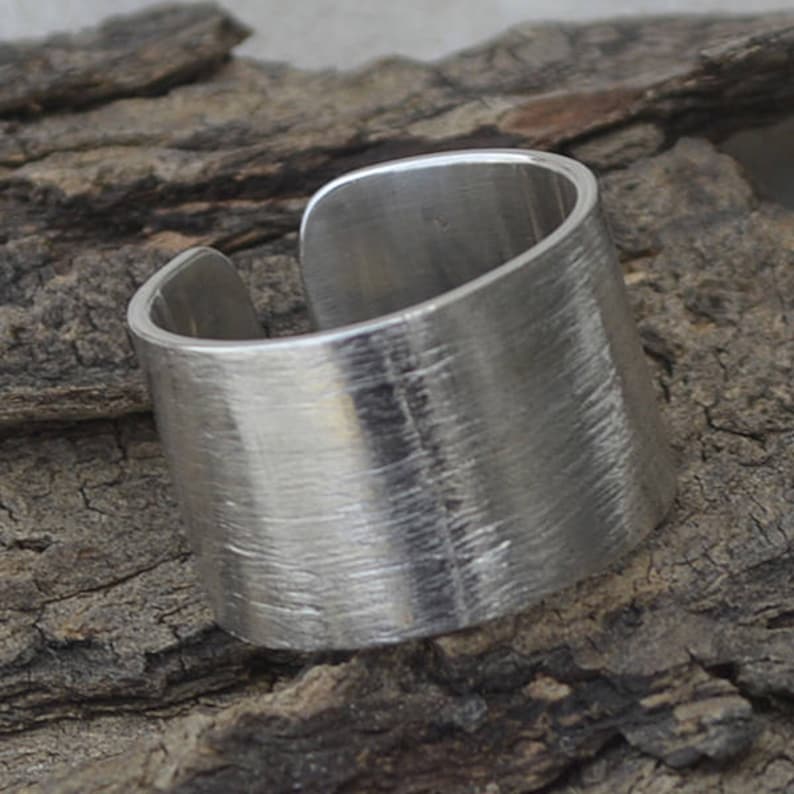 15mm Wide 925 Sterling Silver Ring Matte Finish Ring Comfort - Etsy