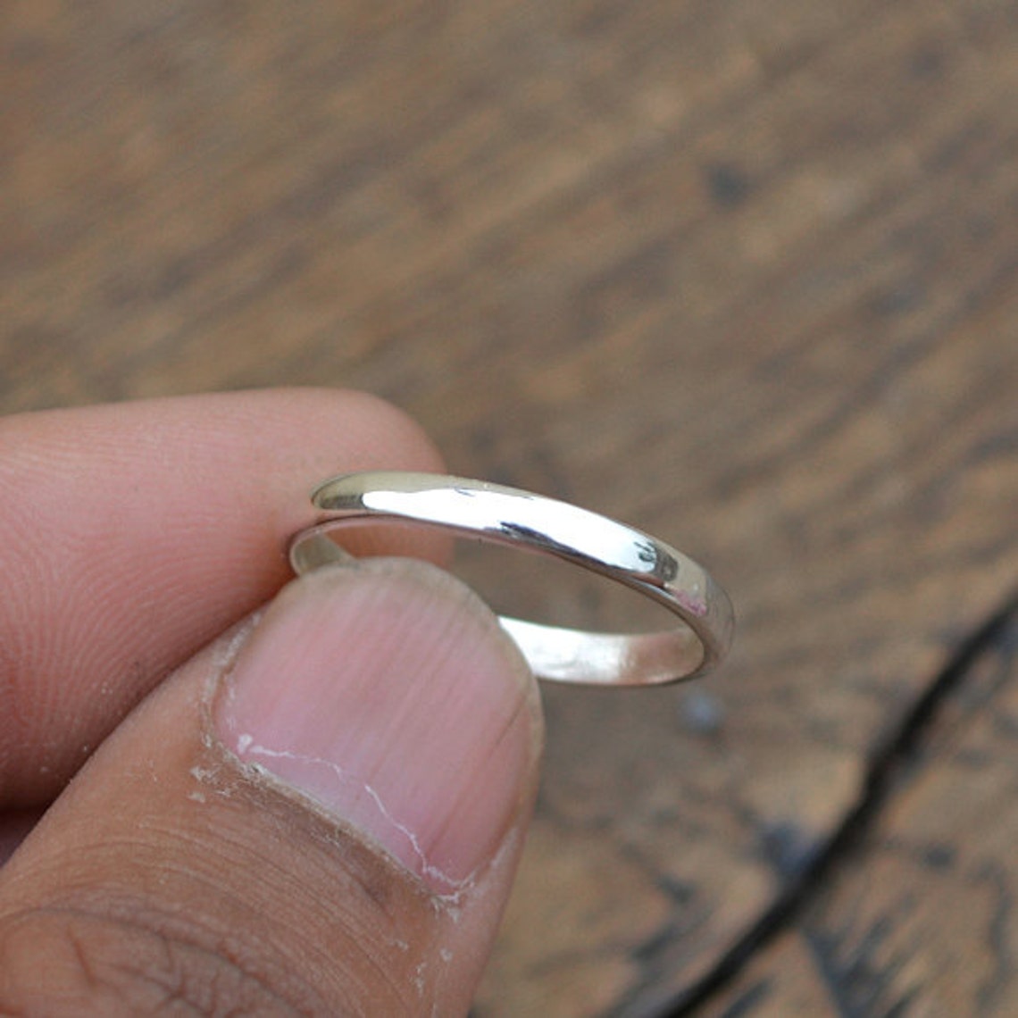 Band Ring Plane Silver Band Ring Smooth Sterling Silver | Etsy