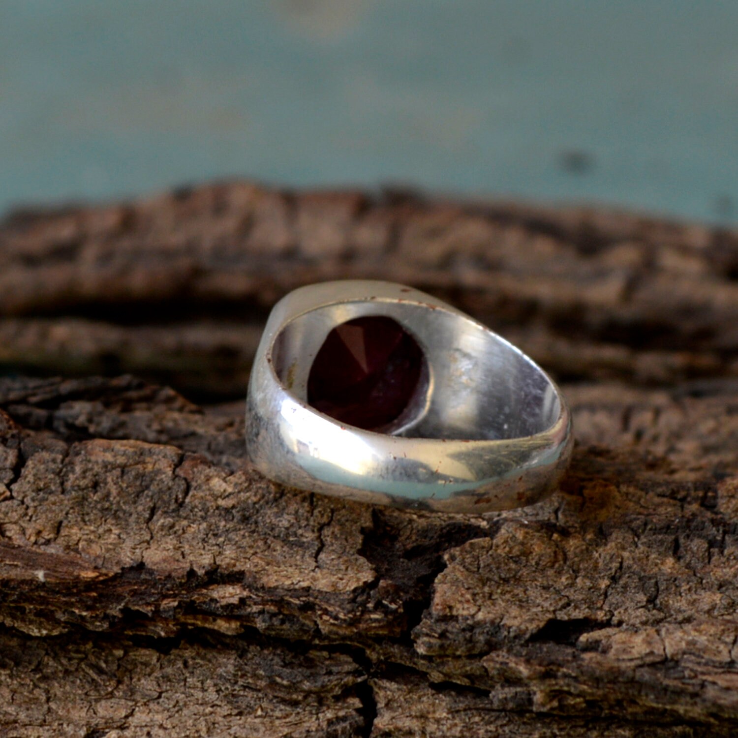Natural Ruby Gemstone Ring Bezel Ring 925 Sterling Silver | Etsy