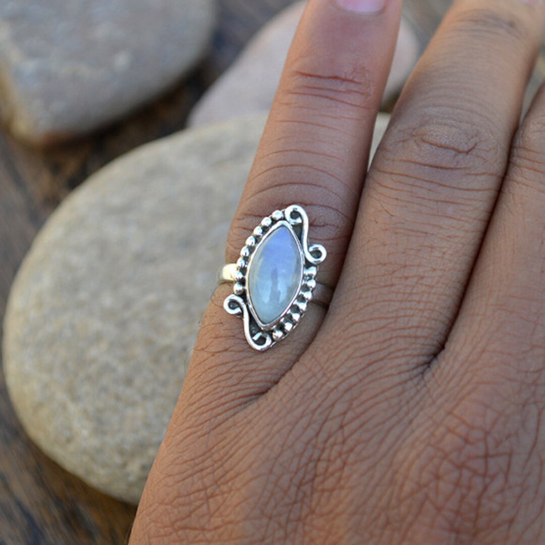 Moonstone Ring, 925 Sterling Silver Ring, Designer Moonstone Jewelry ...