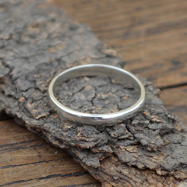 Band Ring Plane Silver Band Ring Smooth Sterling Silver | Etsy