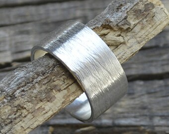 Matte Silver Ring - Etsy