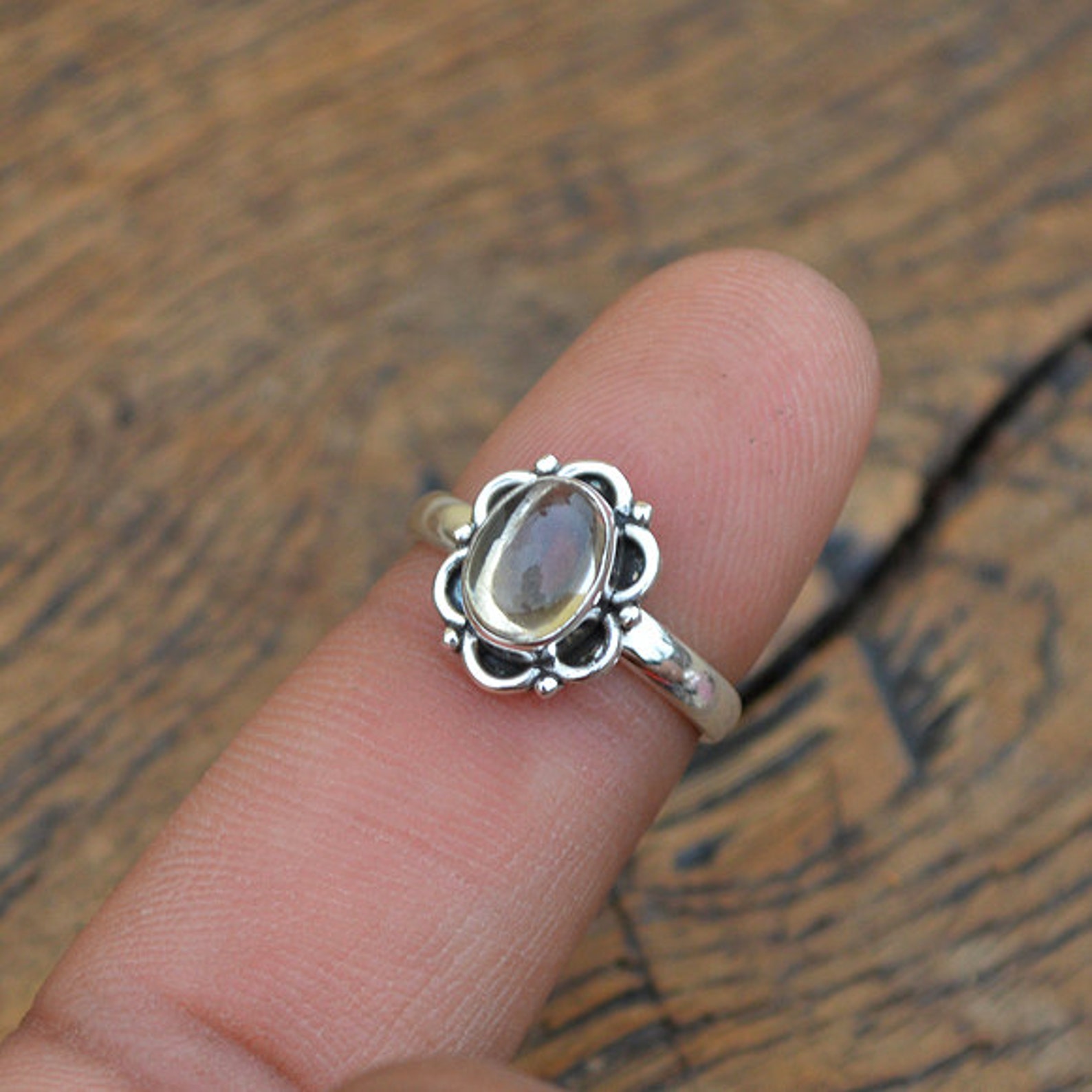 Natural Citrine Cabochon Ring 925 Sterling Silver Ring | Etsy