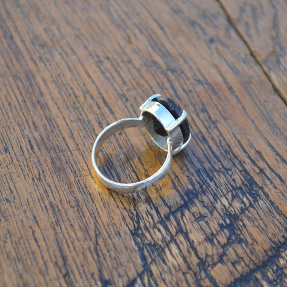 Black Onyx Gemstone Ring 925 Sterling Silver Ring Prong Set - Etsy