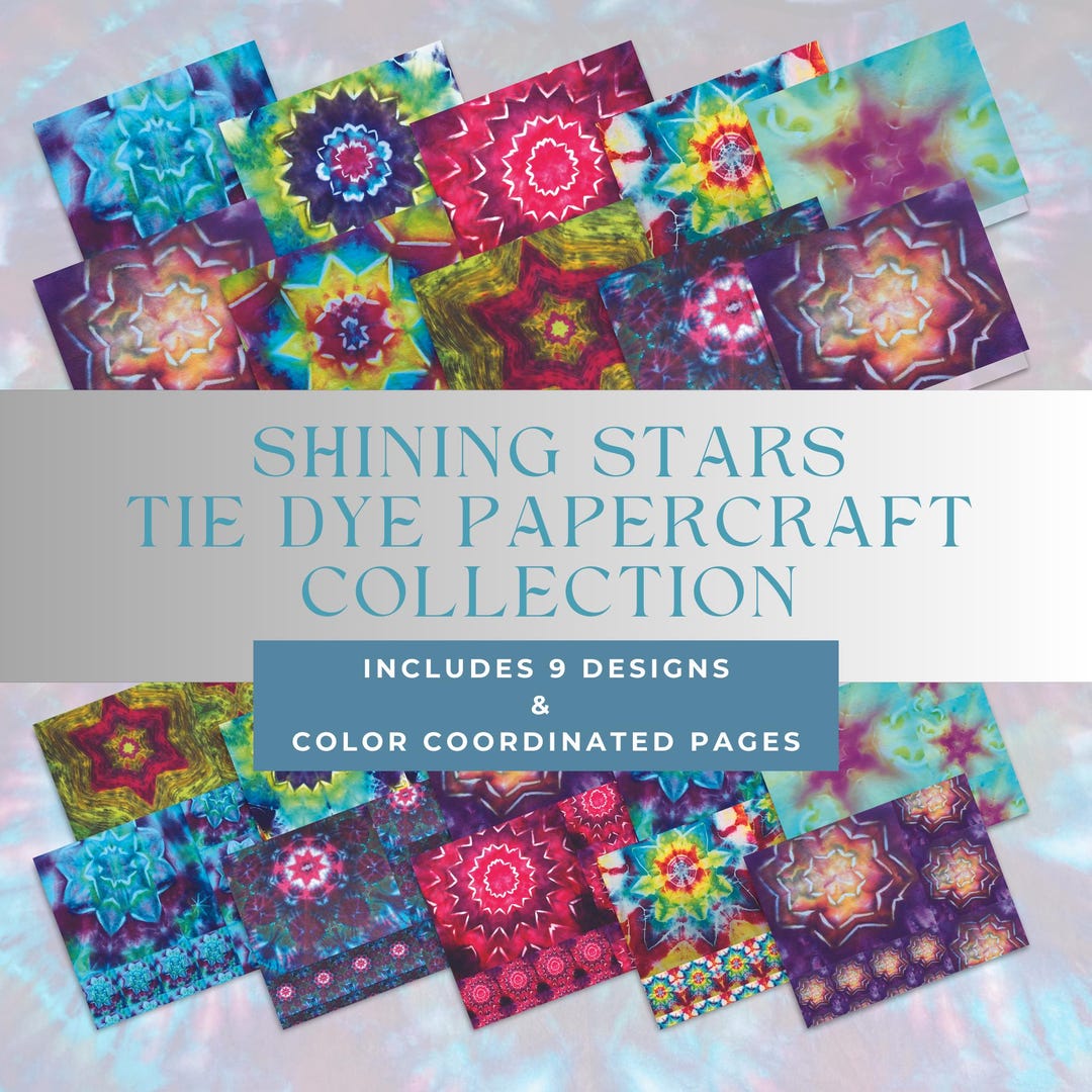 Shining Stars Tie Dye Craft Paper Collection - Etsy