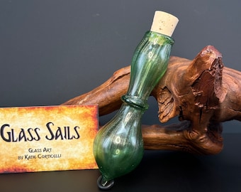 Amber Glass Potion Bottle / Bodice Chiller Renaissance Faire ...