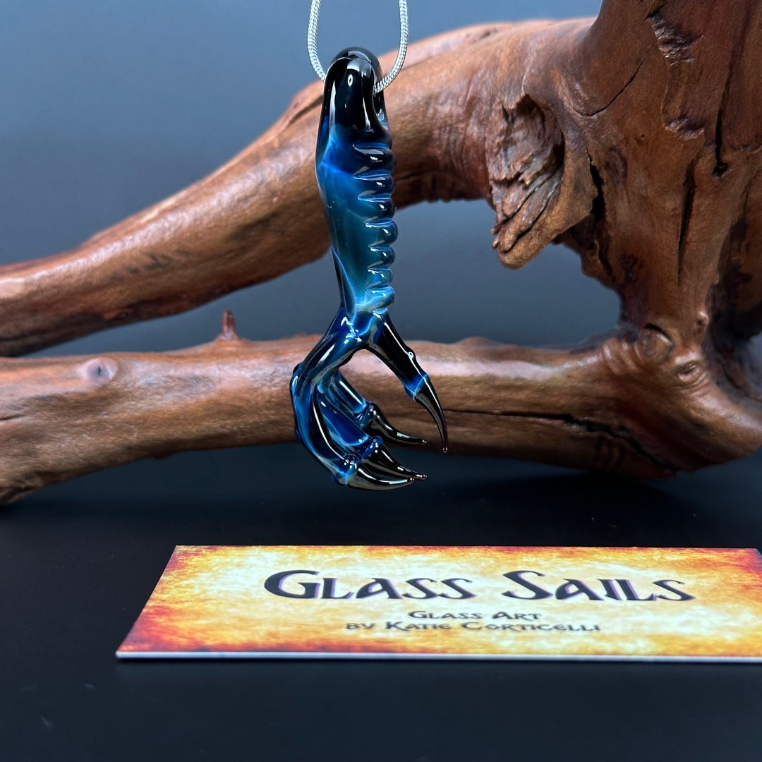 Electric Black Dragon Claw Pendant Glass - Monster Hand Goblin ...