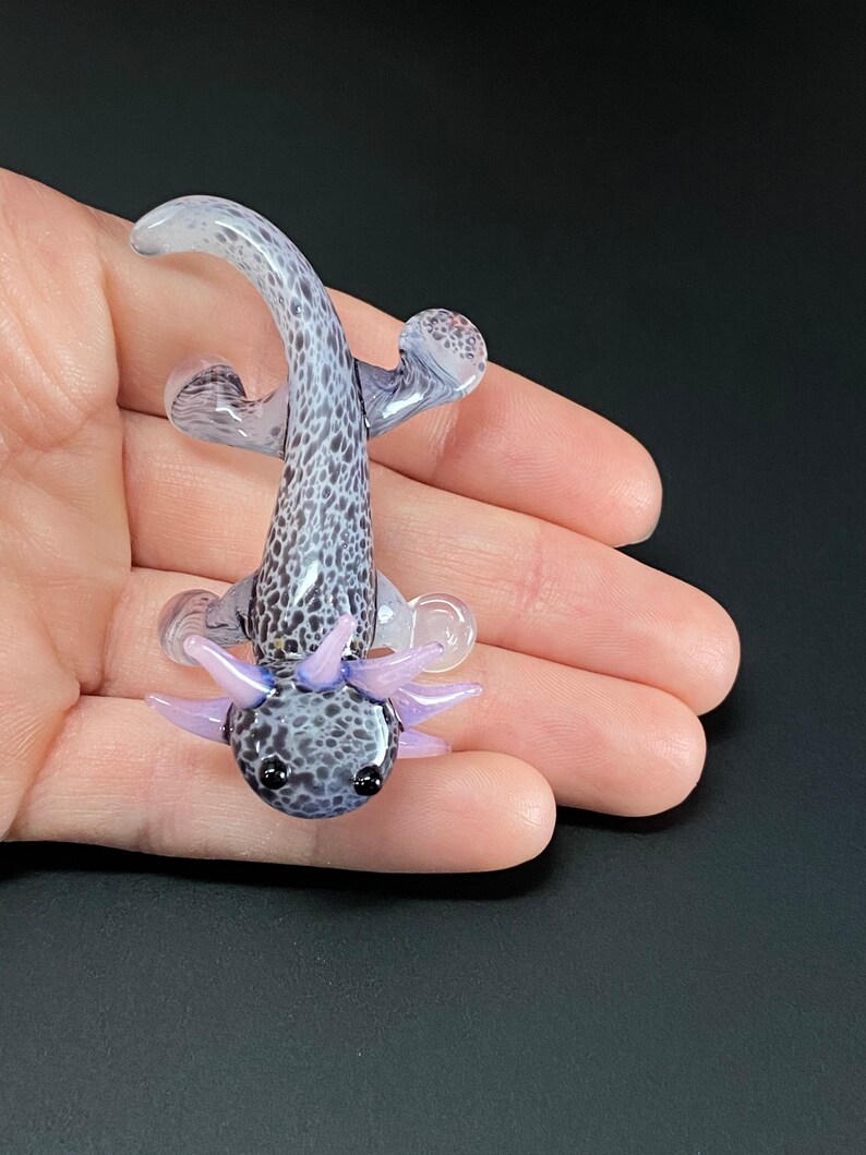 Baby Axolotl Glass Sculpture Mud Puppy Desk Friend - Etsy
