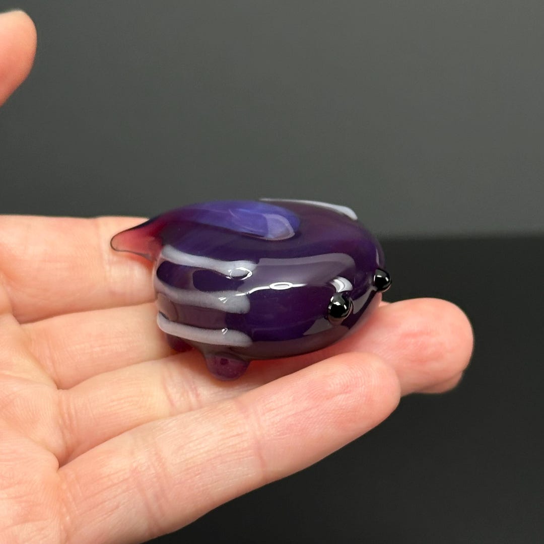 Glass Axolotl Worry Stone Purple Cute Comfort Creature - Handmade ...