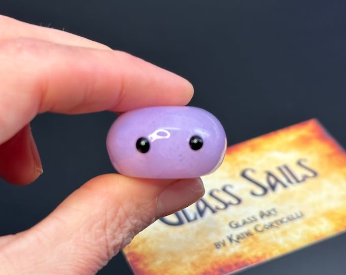 Glass Worry Stone Cute Comfort Creature Handmade Pocket Sensory Stone ...