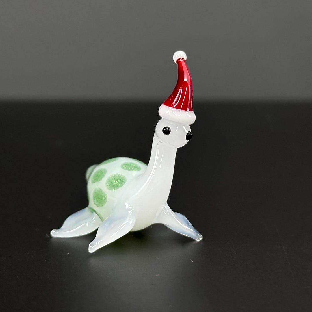 Santa Nessie Ornament or Sculpture Made to Order - Glass Loch Ness ...