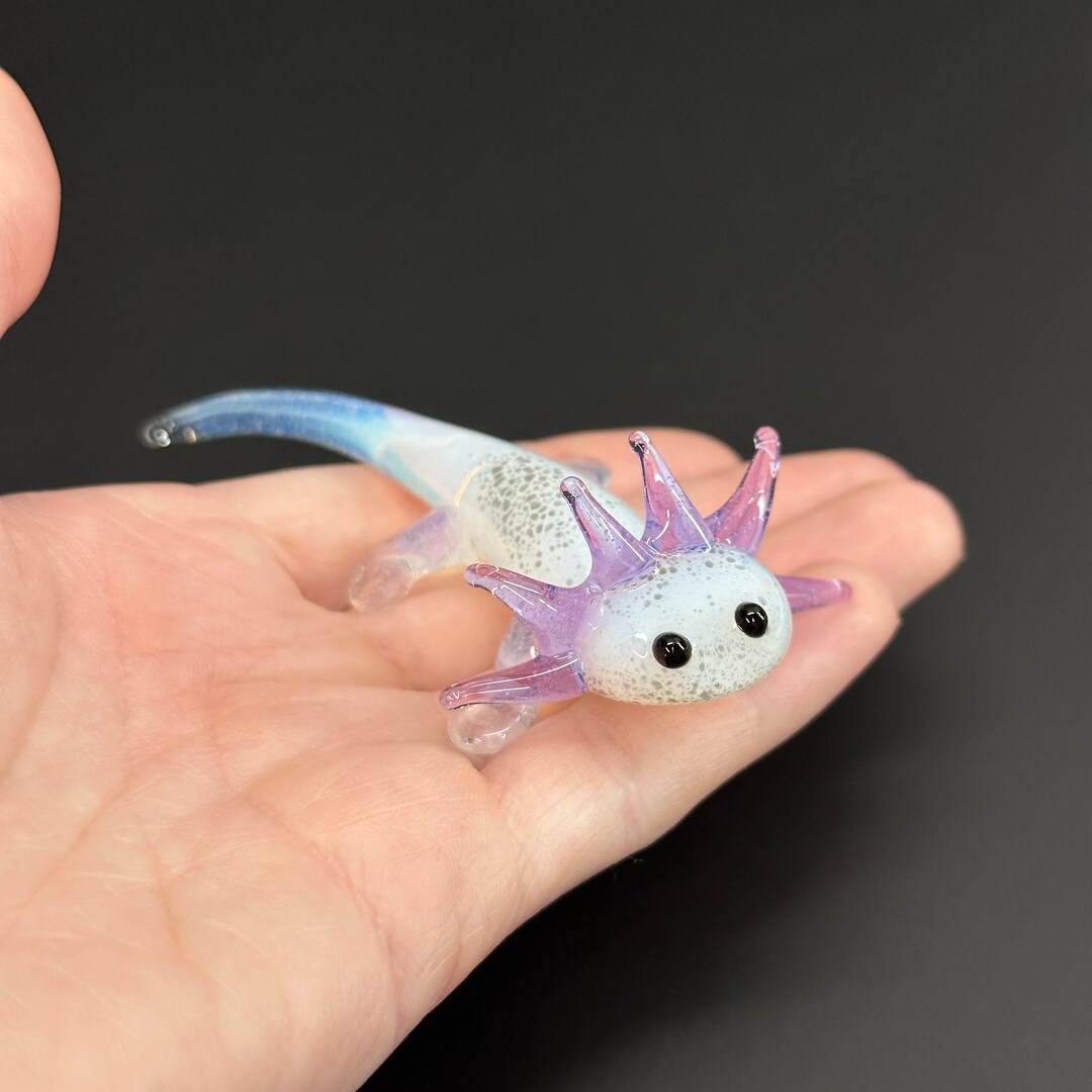 Baby Glass Axolotl Sculpture Mud Puppy Desk Friend - Etsy