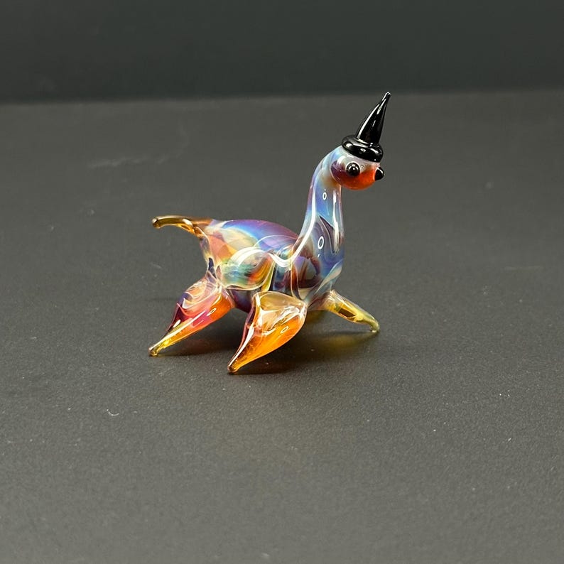 Glass Witch Sea Serpent - Mini Nessie Sculpture Halloween Loch Ness ...