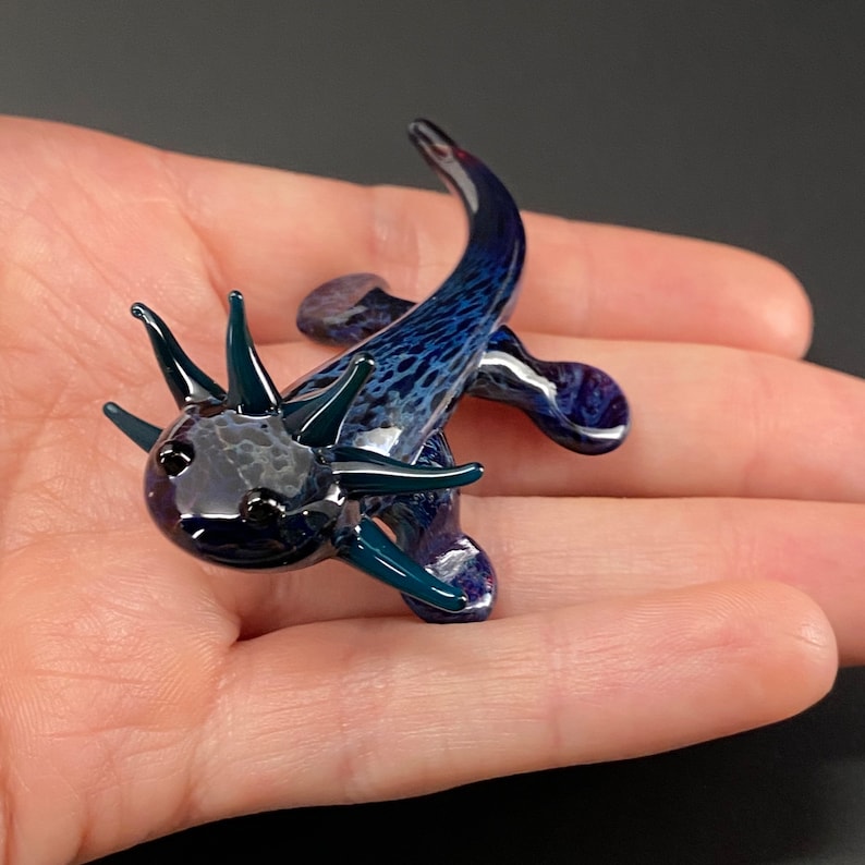 Baby Axolotl Glass Sculpture - Flameworked Borosilicate Art - Etsy