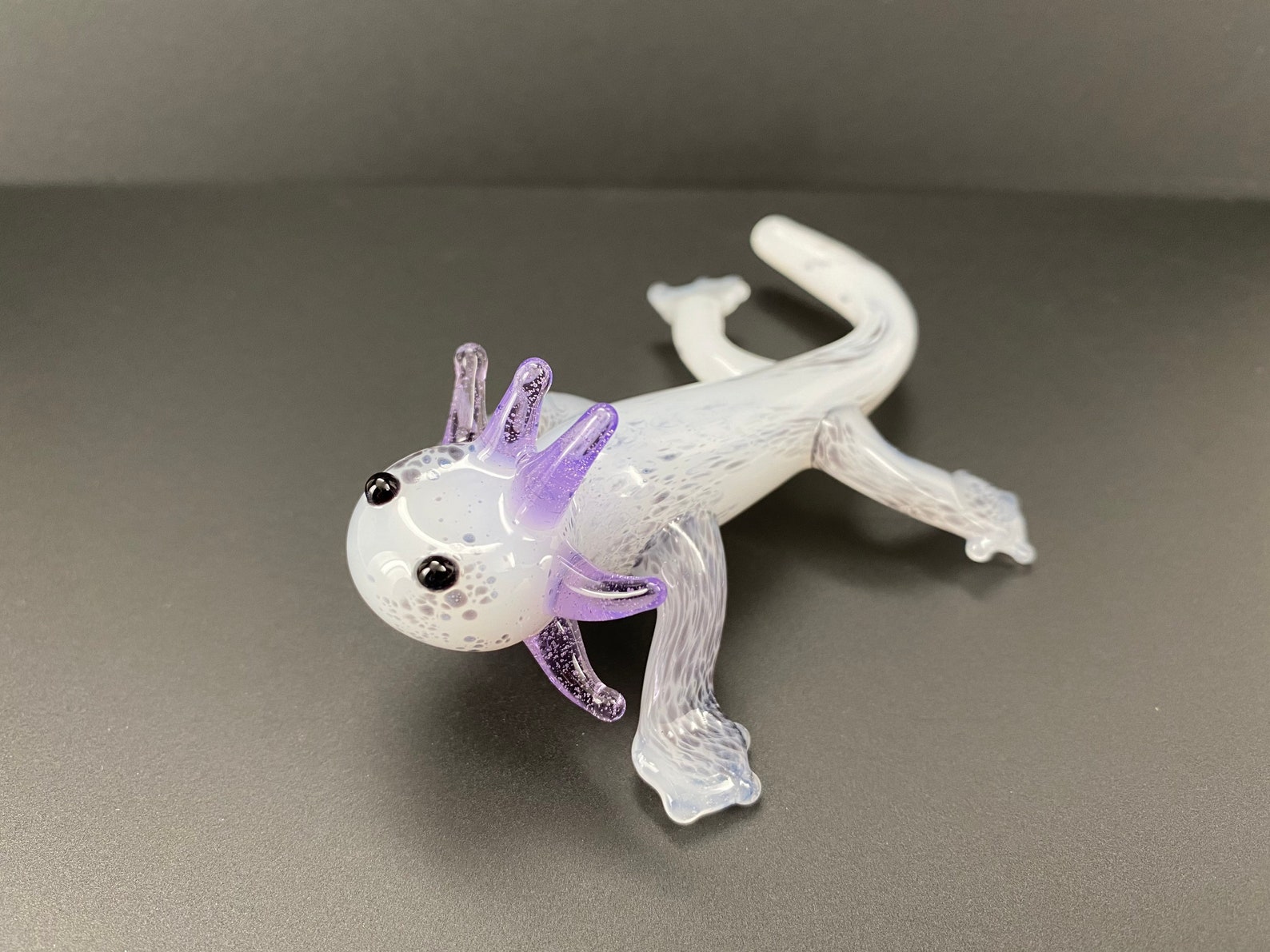 Cute Glass Axolotl Sculpture Mud Puppy Desk Friend | Etsy