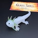 Cute Glass Axolotl Sculpture Mud Puppy Desk Friend Aquarium Art Small ...