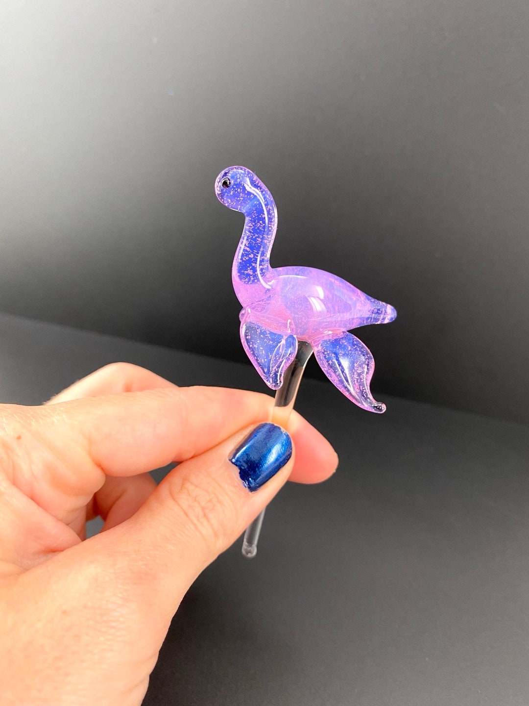 Made to Order Glass Nessie Plant Stick / Cake Topper - Choose Your ...