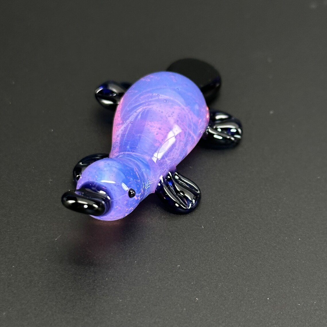 Platypus Glass Sculpture - Small Individually Crafted Glass Miniature ...