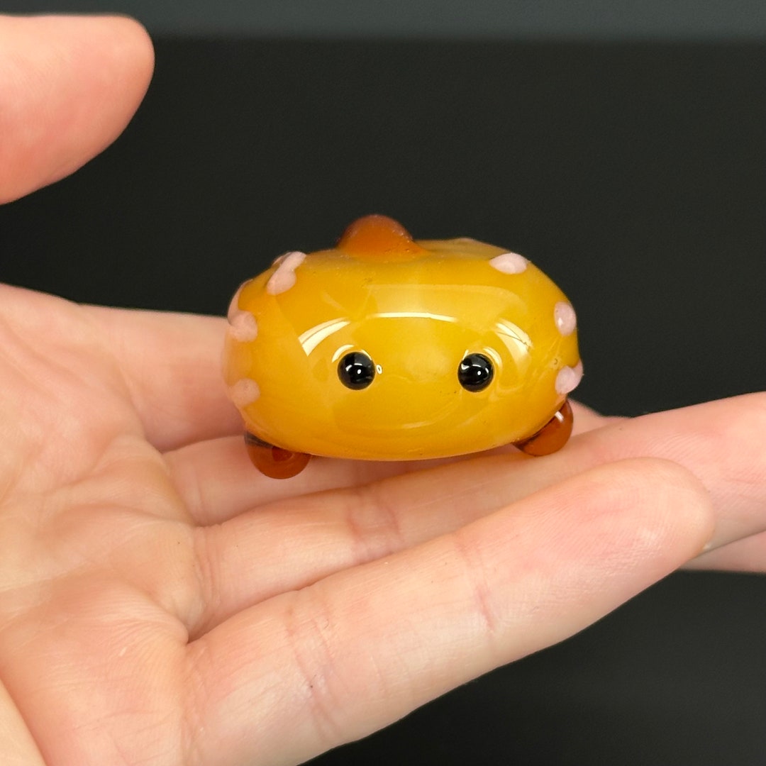 Glass Axolotl Worry Stone Cute Comfort Creature Handmade Pocket Sensory ...