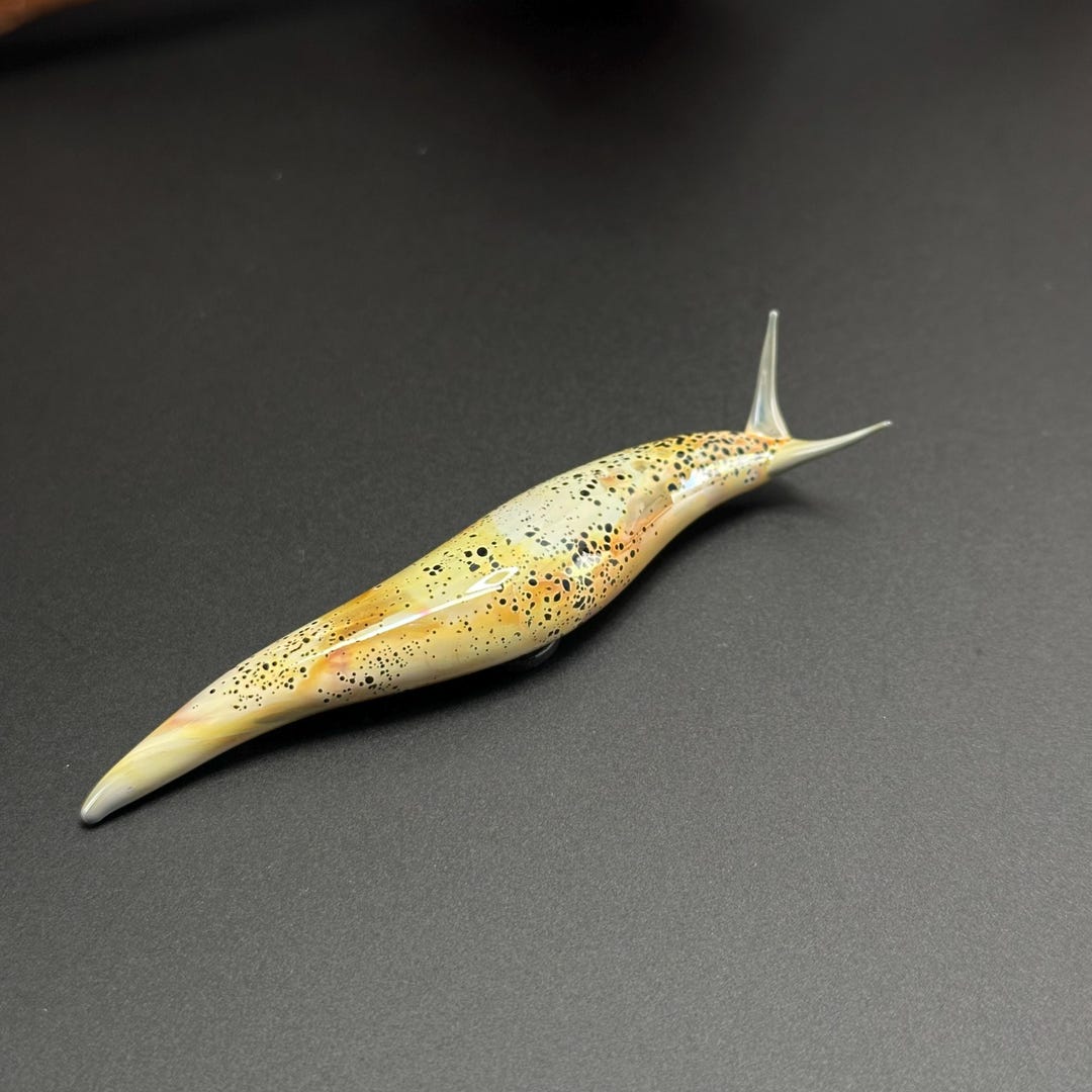 Glass Slug Magnet - Blown Glass, Strong Magnet, Critter Sculpture ...