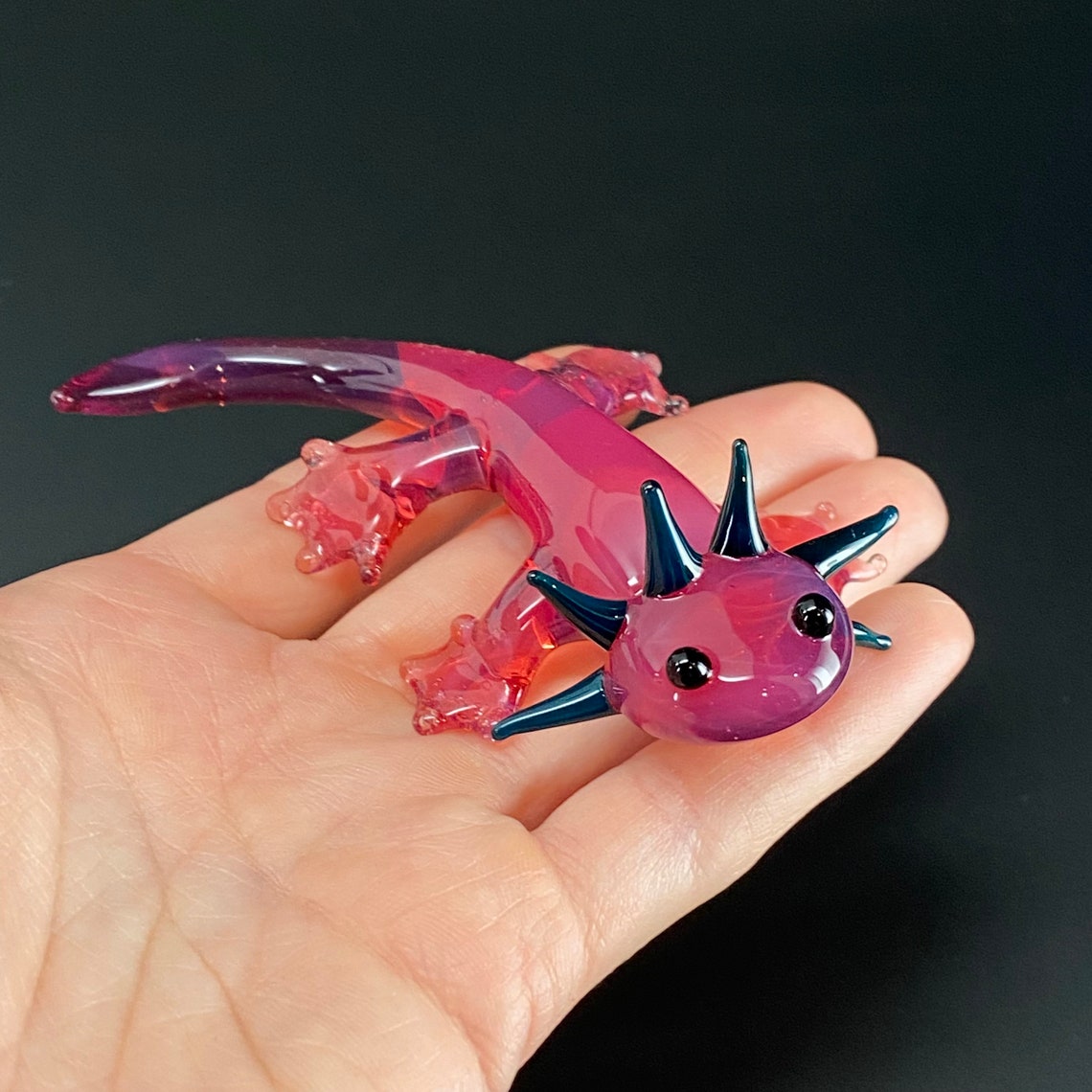 Specialty Cute Glass Axolotl Sculpture Karmaline Limited - Etsy