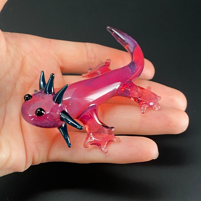 Specialty Cute Glass Axolotl Sculpture Karmaline Limited - Etsy