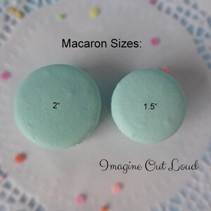Fake Macarons 2" Set Faux Macaron Aqua Blue Artificial Food Cookie ...