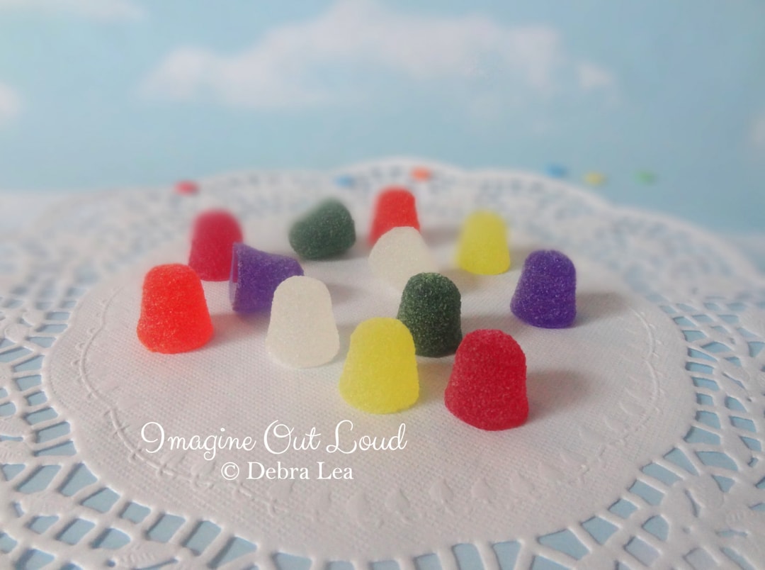 Fake Candy Gumdrops Faux Spice Drops Christmas Holiday Sweets Rainbow ...