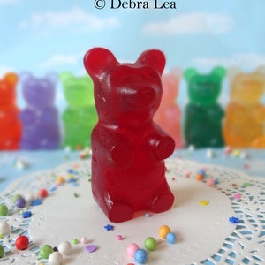 GIANT 4.5 INCH Fake Gummy Bear Candy RED Paperweight Gift Candyland ...