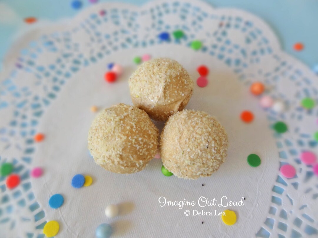 FAUX Truffle Fake Cake Pop Set Vanilla Graham Crumb Props - Etsy