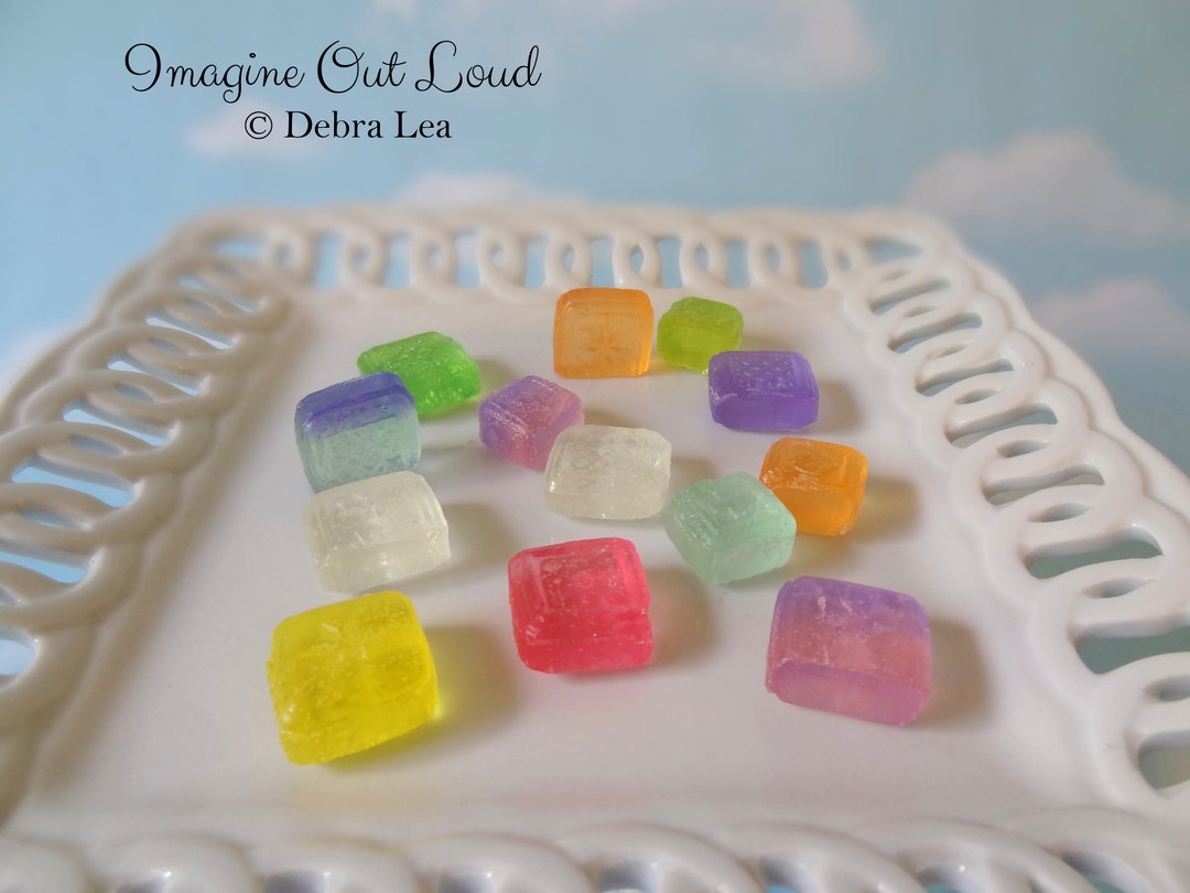 Fake Candy Old Fashioned Christmas Holiday PASTEL Hard Candy Display ...