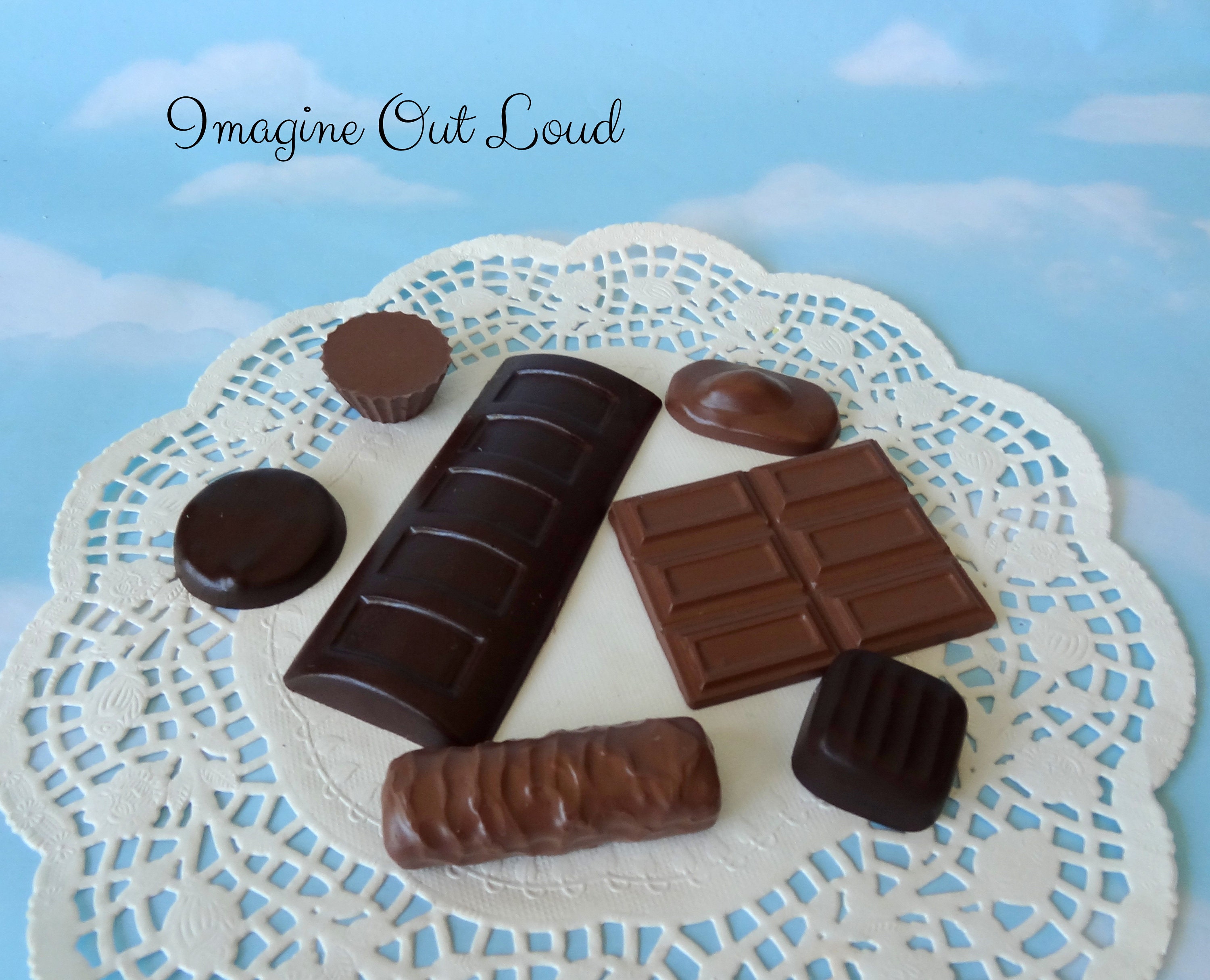 Fake Candy Dark and Milk Chocolate Bars and Pieces ONLY | Etsy