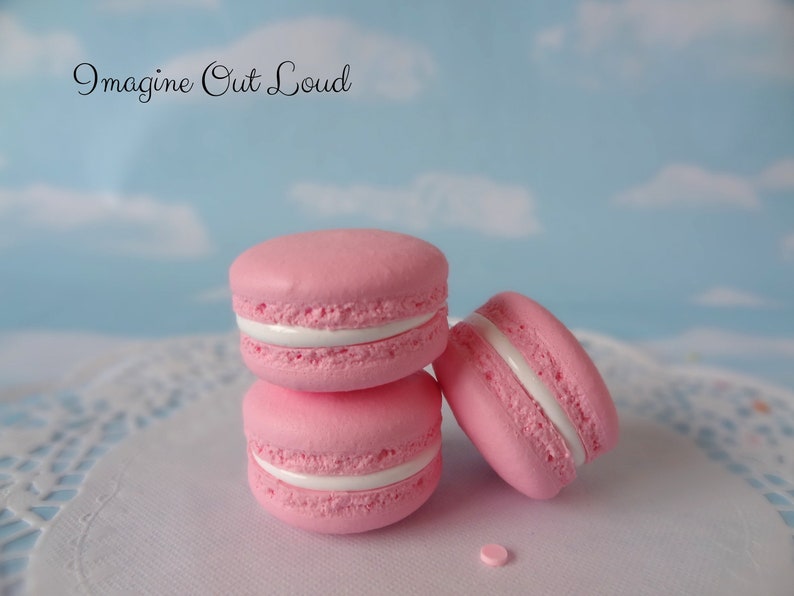 Fake Macarons 1.5" Set Faux Macaron Pink Artificial Food Cookie Prop - Etsy
