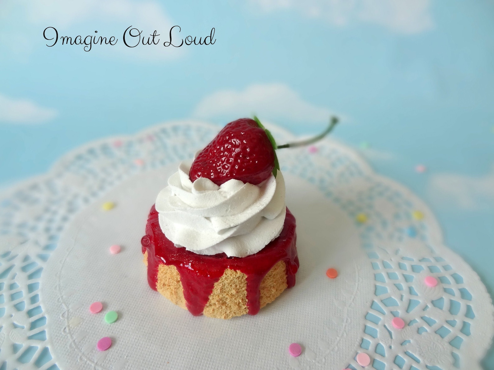 Fake Mini Cake Dessert Strawberry Shortcake - Etsy